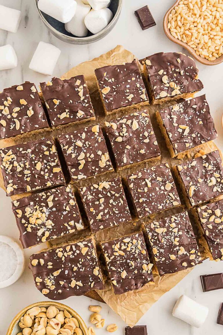 Peanut Butter and Chocolate Rice Treats - Easy Gluten Free Desserts